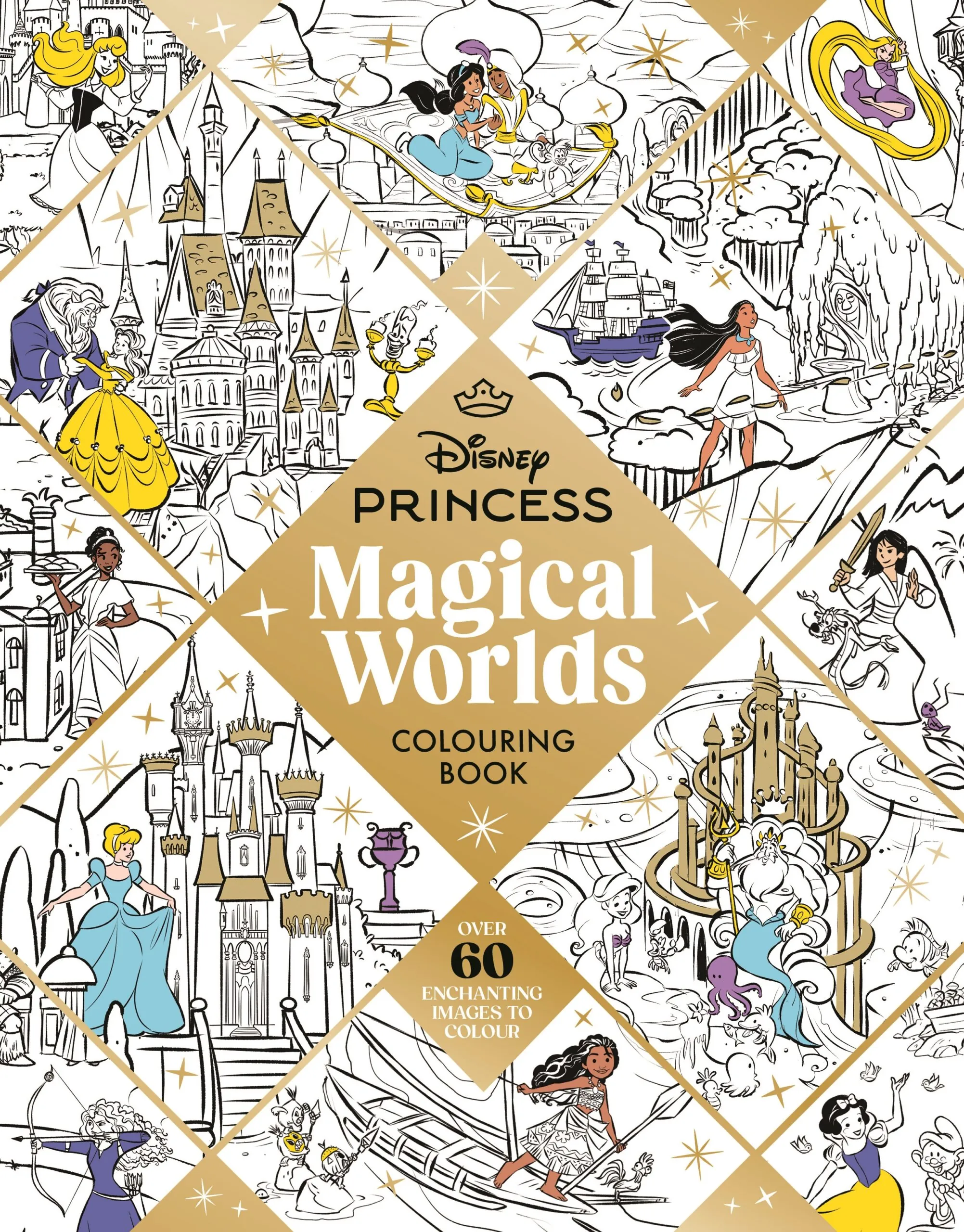 Disney Princess Magical Worlds Colouring Book - Bonnier Books